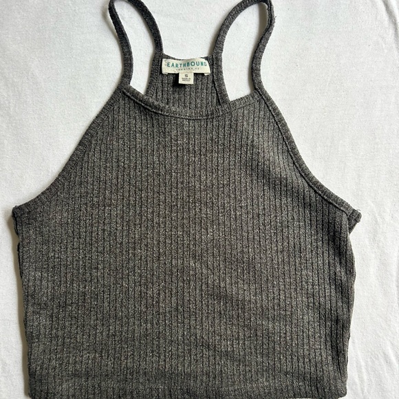 EARTHBOUND | Tops | Earthbound Grey Ribbed Tank Top | Poshmark